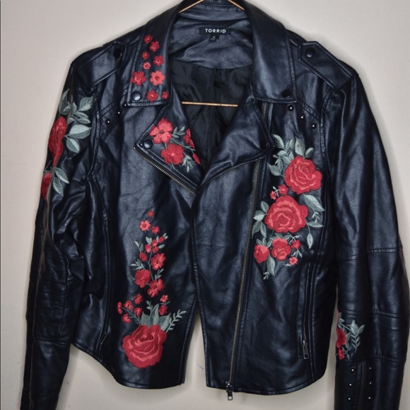torrid | Jackets & Coats | Torrid Rose Leather Jacket Size | Poshmark